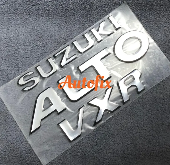 Suzuki Alto VXR 1000cc rear PVC Embossed stickers Grey 01 PC | Daraz.pk
