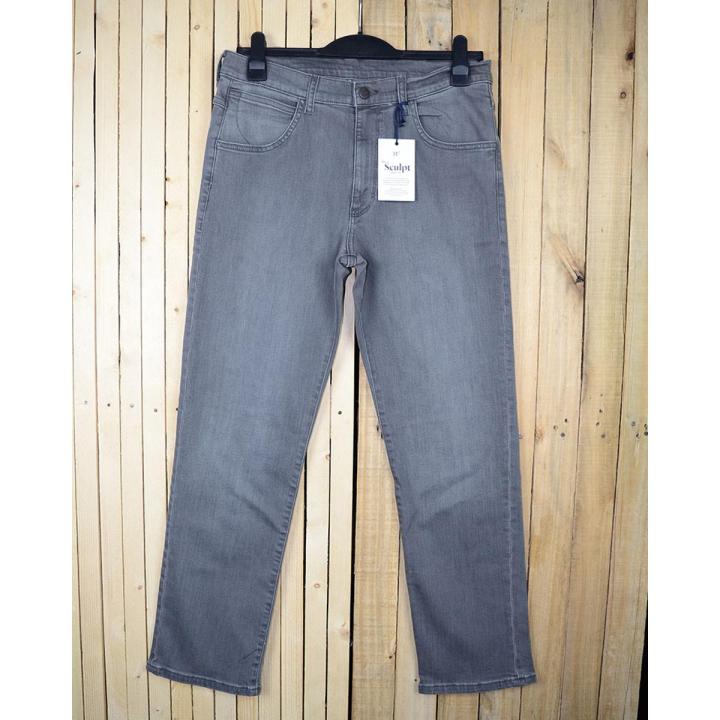 Jeans For Mens Export Leftover Grey Straight Fit Mens Stretchable High ...