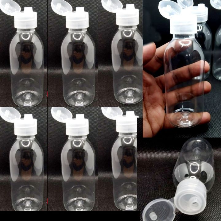 Empty Plastic Push Bottle 120ml / Flip Top Empty Bottles for Hair Oil ...
