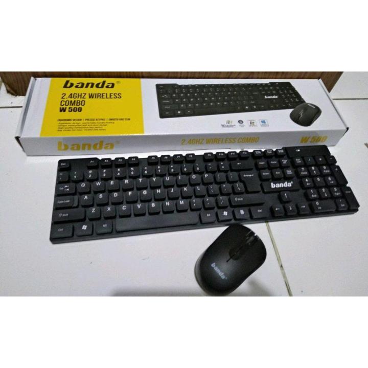 Banda Wireless Combo Keyboard Mouse 2.4 GHz - W500 | Daraz.pk
