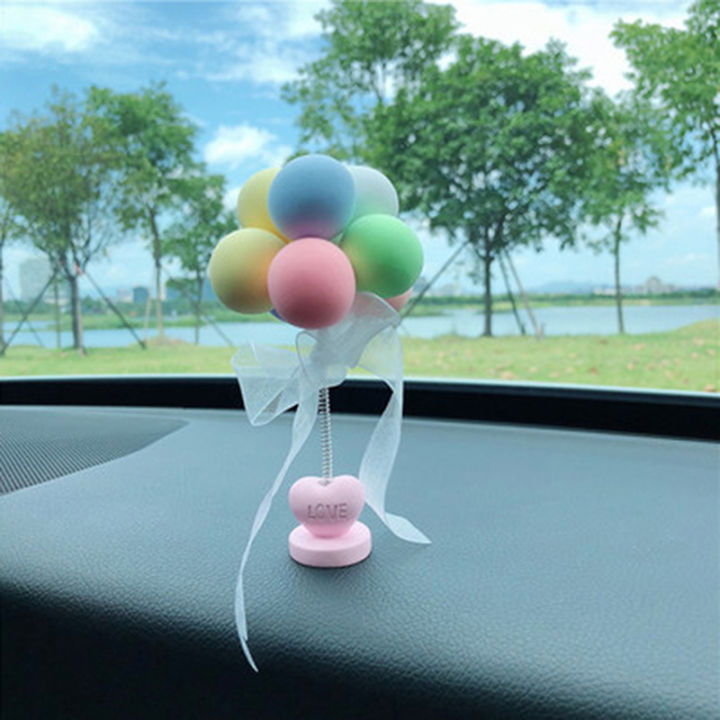 Car Ornaments Nodding Balloon Car Dashboard Decor Spring Shaking Head ...