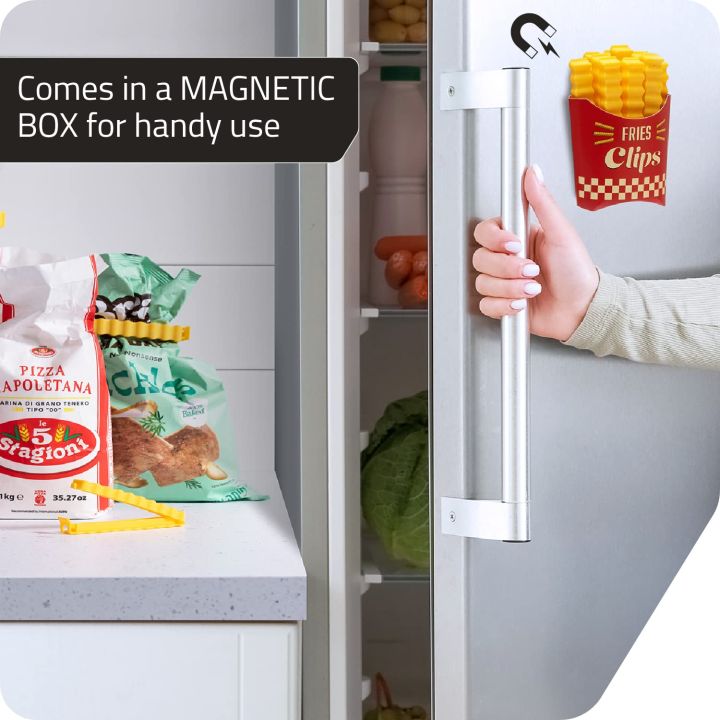 Fries Clips: 12 Cute French-Fries-Shaped Bag Clips to Seal Opened Food ...