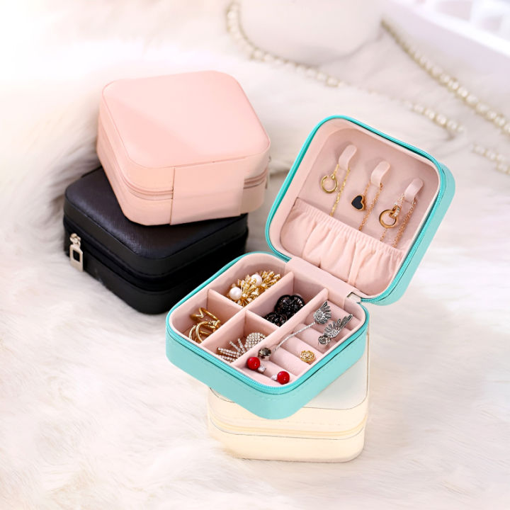 Mini Jewelry Organizer – Stylish and Portable Compact Storage Box for ...