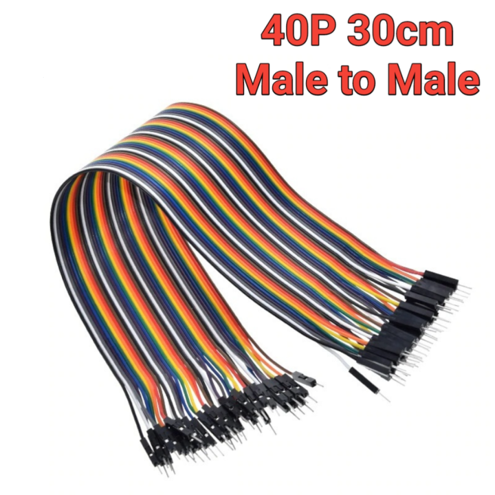 Male to Male Jumper Wires Dupont Line – 40 Pins, 30cm for Arduino ...