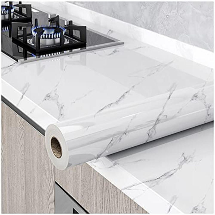 Marble Sheets 60cm x 200cm Self Adhesive Waterproof Anti Oil and Heat ...