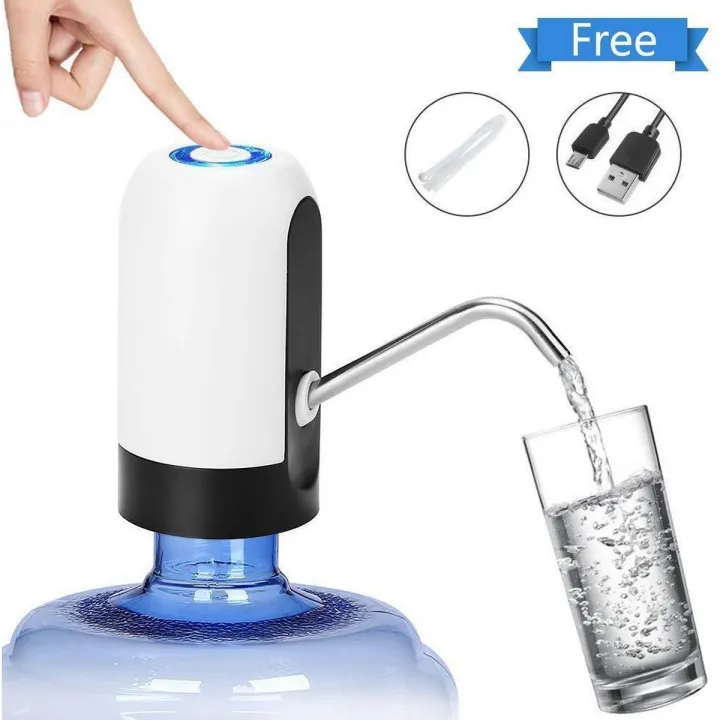 TQ[100% RECHARGEABLE WATER DISPENSER] Water Bottle Pump USB Charging ...