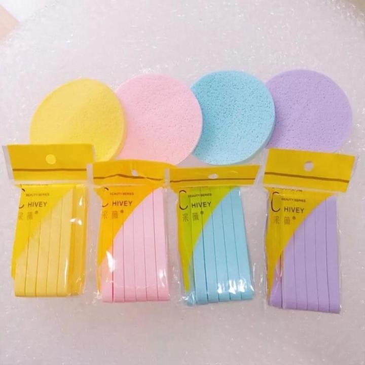 Pack of 12 Compressed Sponge Facial Cleanser Sponge Makeup Sponge ...