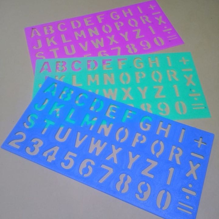 Large Alphabet Stencils – Letter Height 1inch Letters and Numbers ...