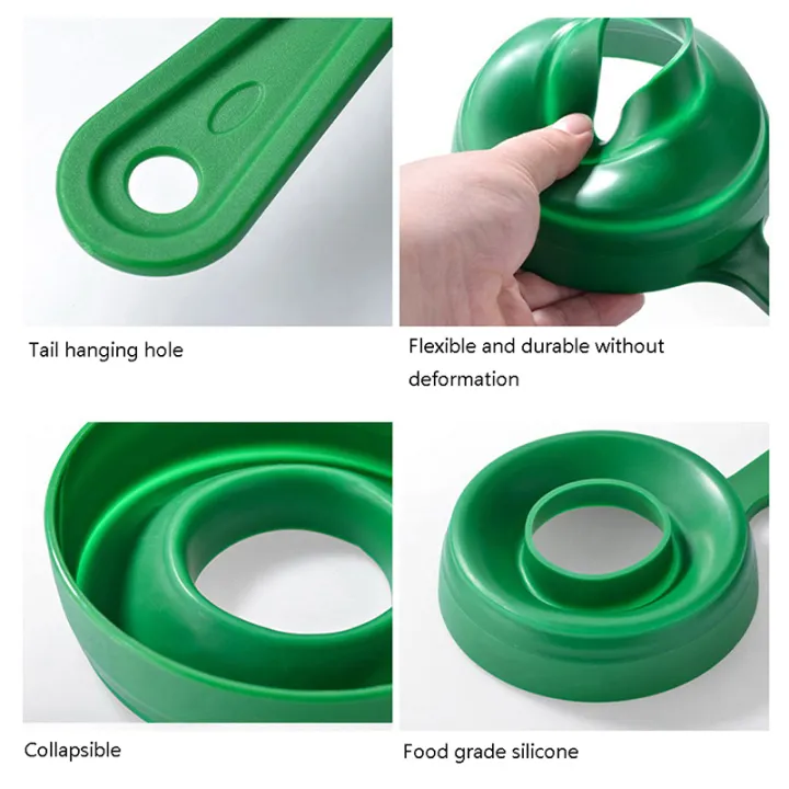 Plastic Folding Telescopic Funnel For Wide Mouth And Jars Collapsible ...