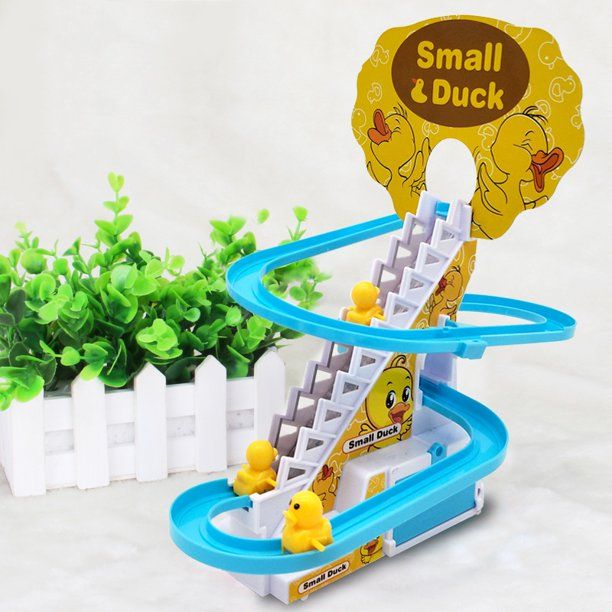 Small Duck Climbing Stairs Toy Electric Ducks Chasing Race Track Game ...
