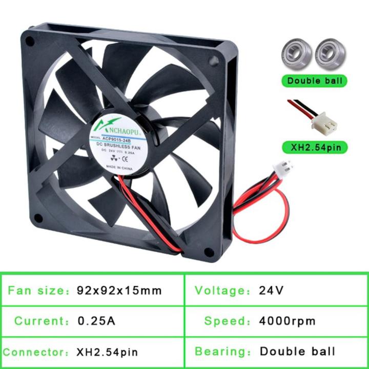 ACP9015 9.2Cm 92Mm Fan 92X92x15mm DC5V 12V 24V Double Ball Bearing ...