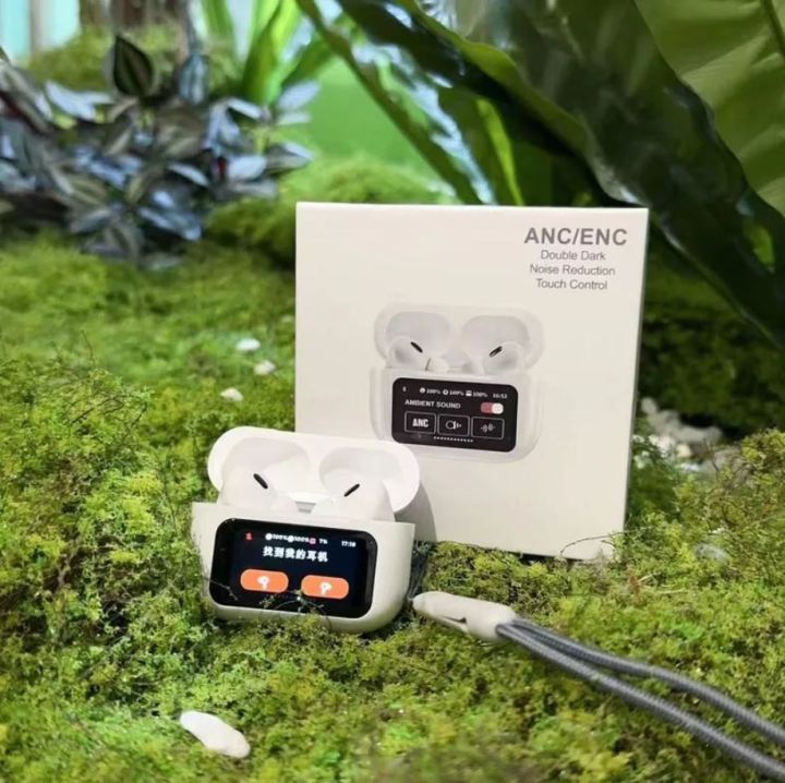 A9 Pro Touch Screen Airpods Pro - ANC + ENC Wireless Earbuds With ...