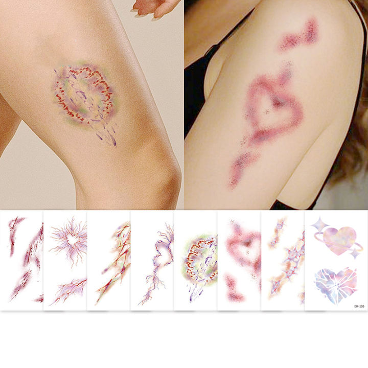 Realistic Heart Fake Bruise Tattoo Sticker Professional Quality ...