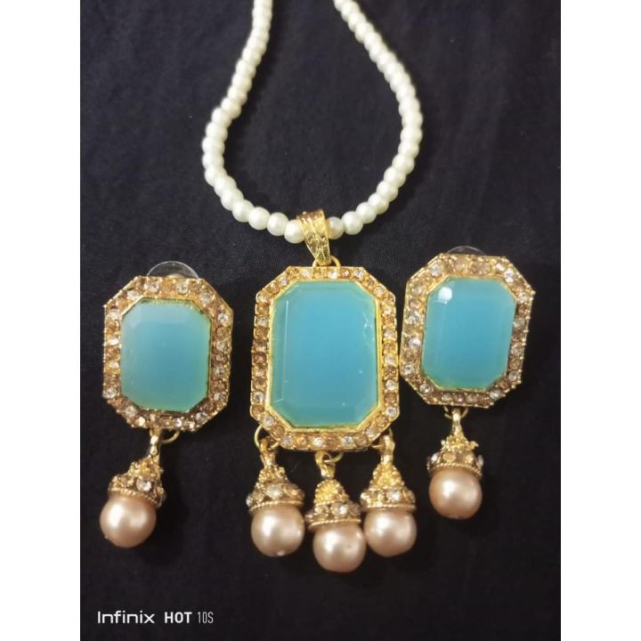 Mahee's Fashion Jewellery New Firoza Mala Set | Daraz.pk