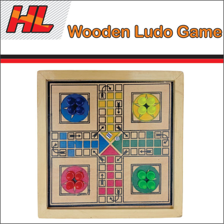 Wooden Ludo - chess wooden game Frame Game For Family Children / Kids ...