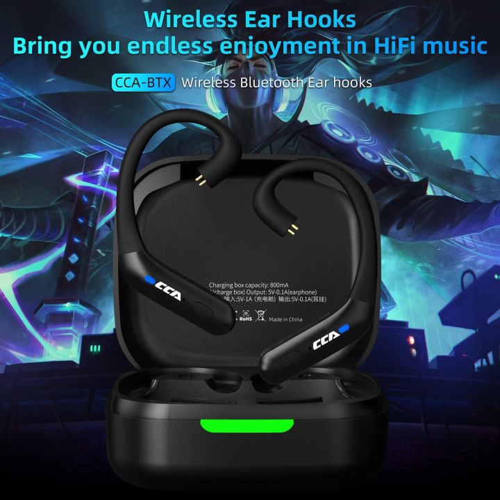 CCA BTX TWS Bluetooth 5.2 True Wireless Lossless AptX HiFi Earhooks ...