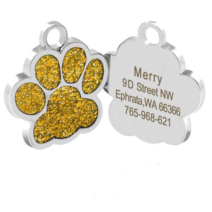 Pet ID Tag Personalized Dog Tags Engraved Cat Puppy Pet ID Name Collar ...