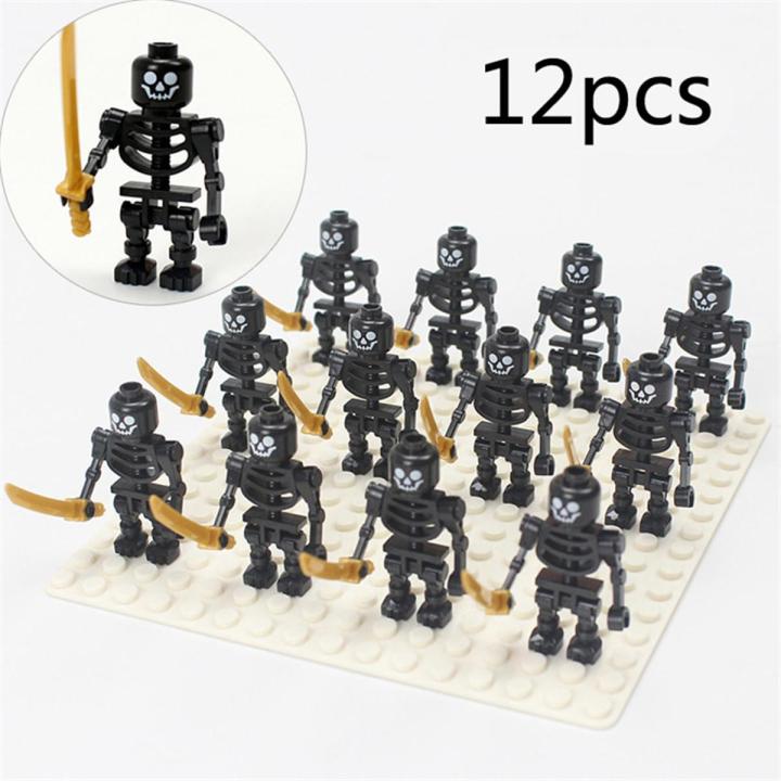 Medieval Castle Knight Soldier Warriors Skeletons Building Blocks ...