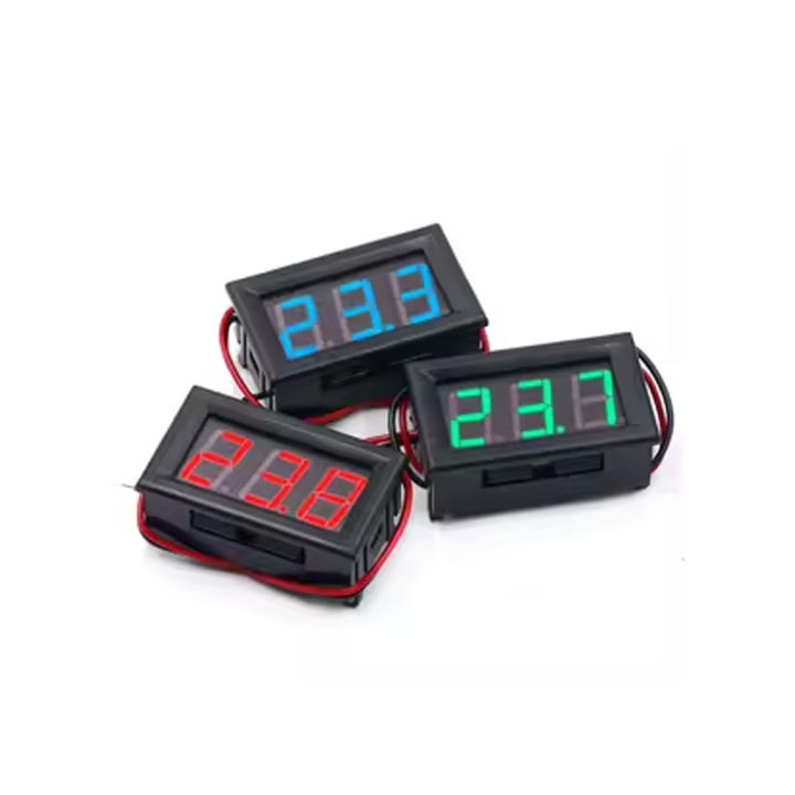 Mini Digital LED Display Voltage Meter Wire Volt Meter DC voltmeter 4 ...