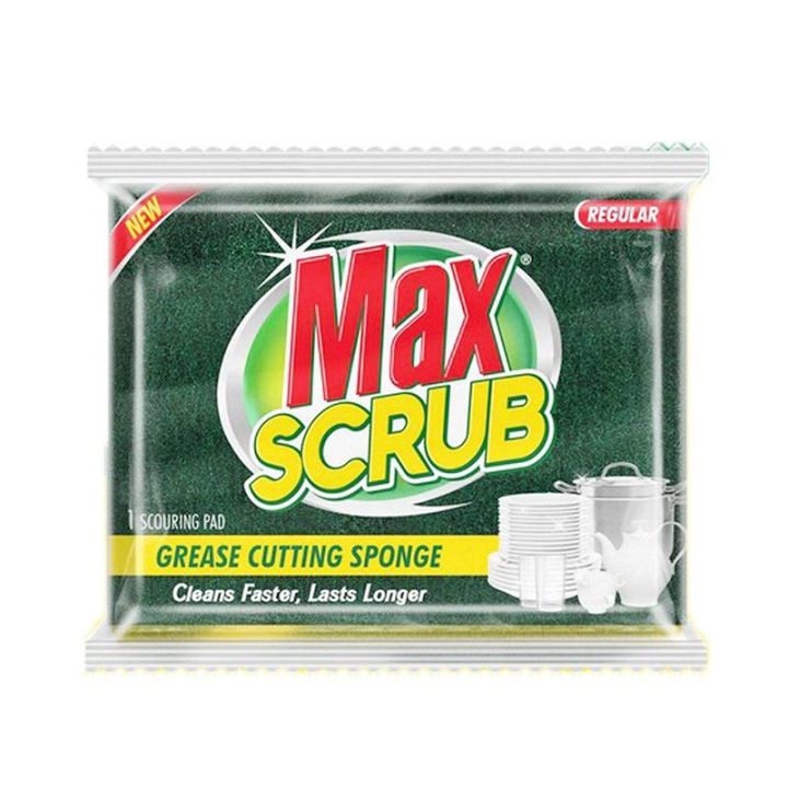 Max Scrub Grease Cutting Sponge Regular 1Pcs | Daraz.pk