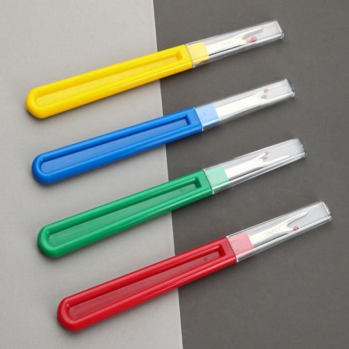 Portable Steel Stitch Unpicker with Cap 4 Colors Thread Taker Light ...
