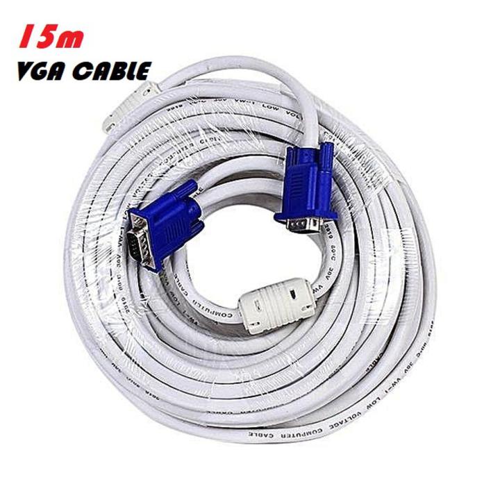 Heavy Vga Cable 15M Length crystal cable for pc / projector ETC Male to ...