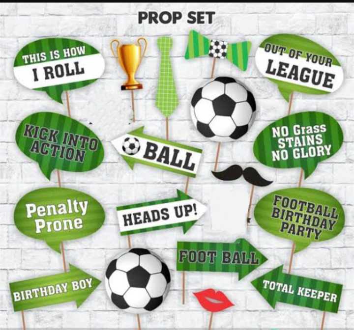 FOOTBALL THEME PROP SET PHOTO FUN 15 PROP SET | Daraz.pk