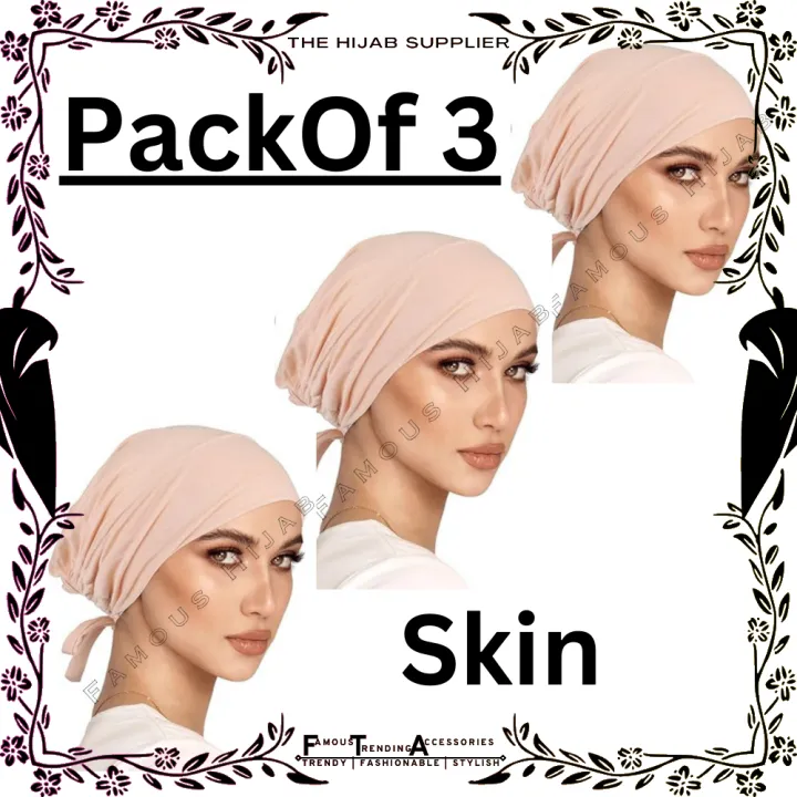 Soft Comfortable & Adjustable - Under Scarf - Hijab Caps for Muslim ...