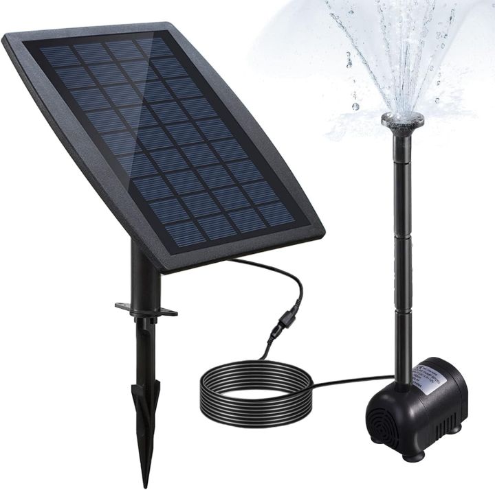 Anself Solar Water Pump, 9V 2.5W Power Panel Pump Landscape Pool Garden ...