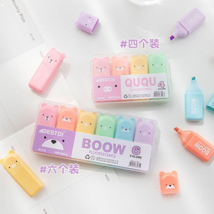 Highlighter, high-value fluorescent marker, color marker, light color ...