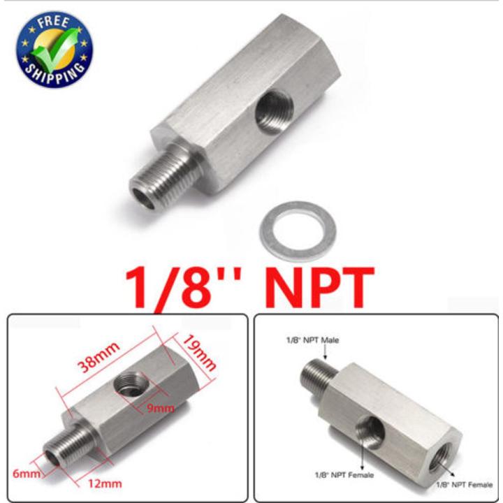 Stainless Computers 1/8''NPT gas Pressure Sensor Tee Adapter Turbo ...