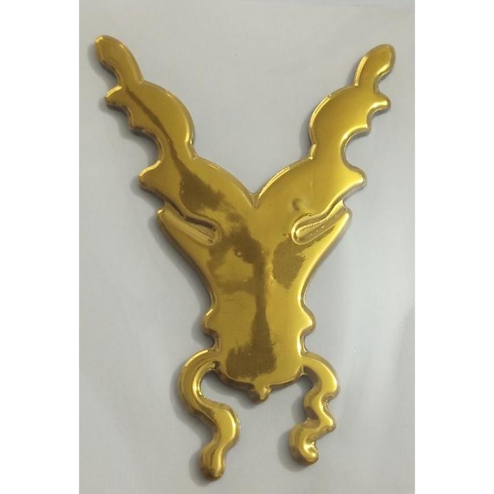 Markhor 3D Golden Sticker Used by Bike and Car 5 Piece | Daraz.pk