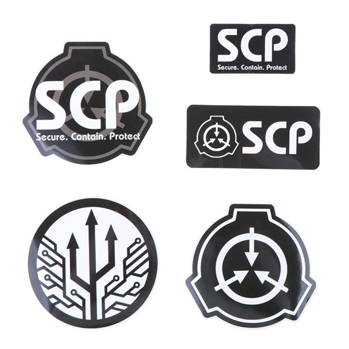 5Pcs SCP Foundation Vinyl Waterproof Sticker for Laptop Guitar ...