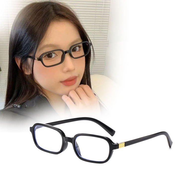 Women Vintage Small Square Frame Glasses Y2K Retro Harajuku Eyeglasses ...