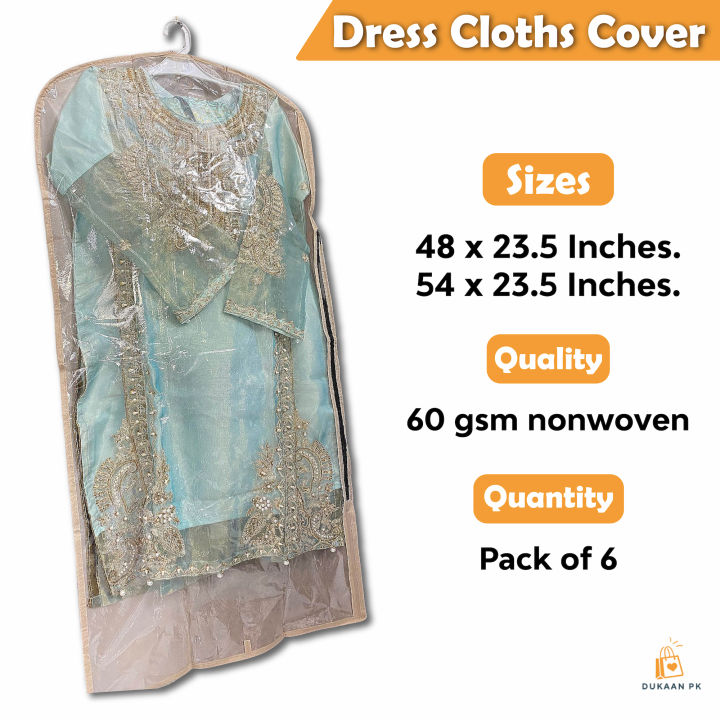 Dress Cover / Pack of 6 / 54 Inches Dress Cover / 48 Inches Garments ...