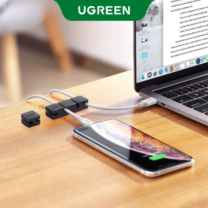 Ugreen Cable Clips Organizer Silicone USB Cable Winder Flexible Cable ...