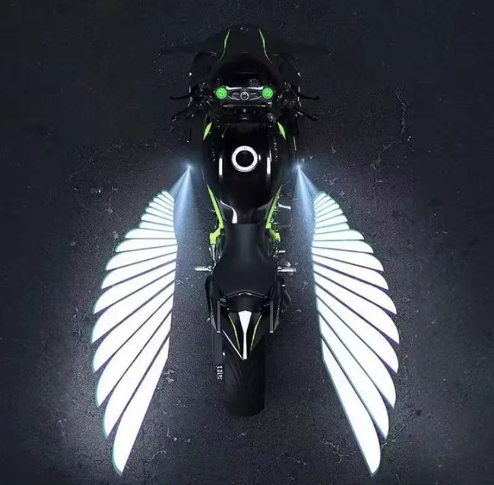 Angel Wings LED Light for Bikes & Cars – High-Quality Decorative Auto ...
