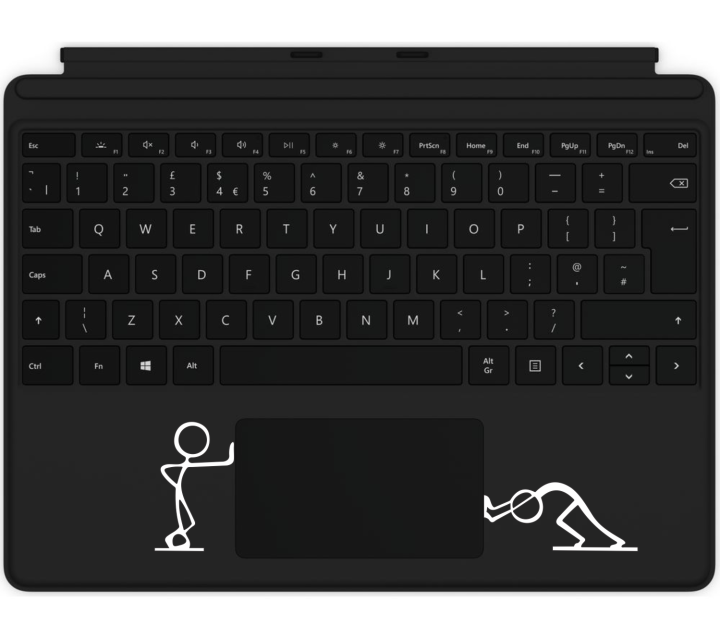 Funny Pushing and Standing Matchman Decal Skin for Trackpad Vinyl ...