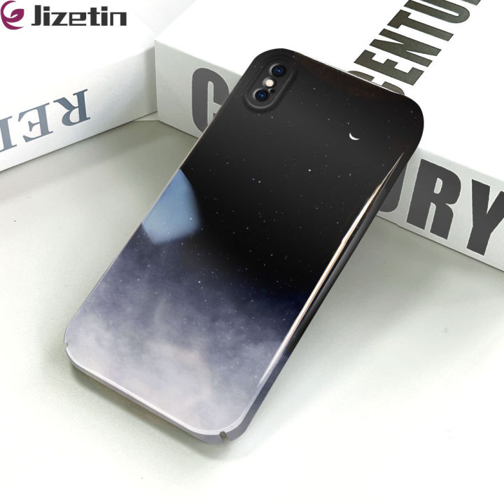 Jizetin for iPhone XS MAX Back Cover Starry Sky Luxury Slim Hard ...