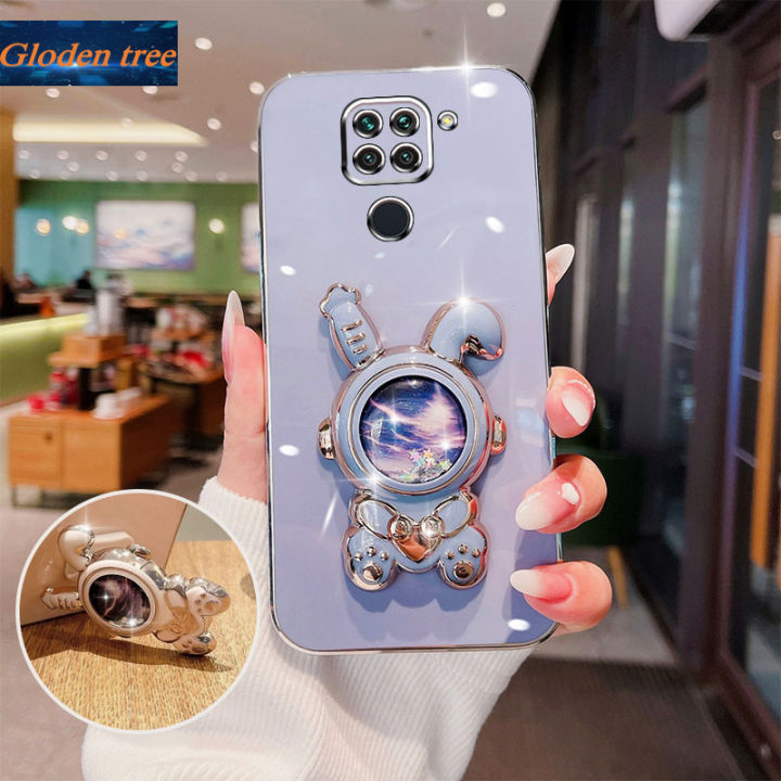 Cute Flowing Sand Rabbit Bracket Phone Case for Xiaomi Redmi Note 9 4G ...
