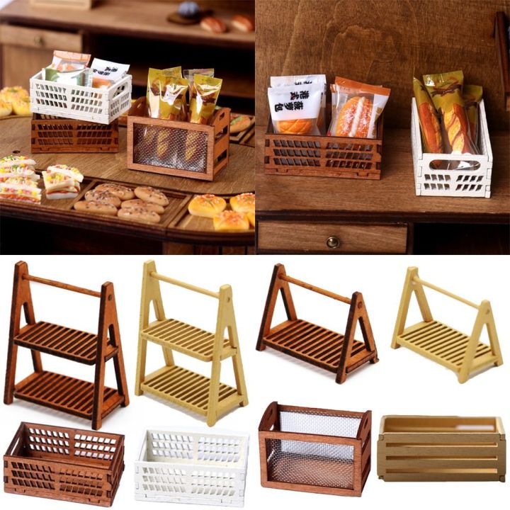 New Multicolor Dollhouse Storage Box Doll House Furniture Wood ...