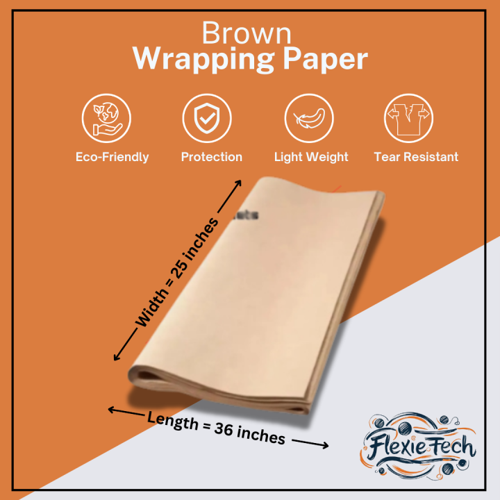 Flexie Tech /Wrapping Paper - Packing Material - 25x36 inches/ - Brown ...