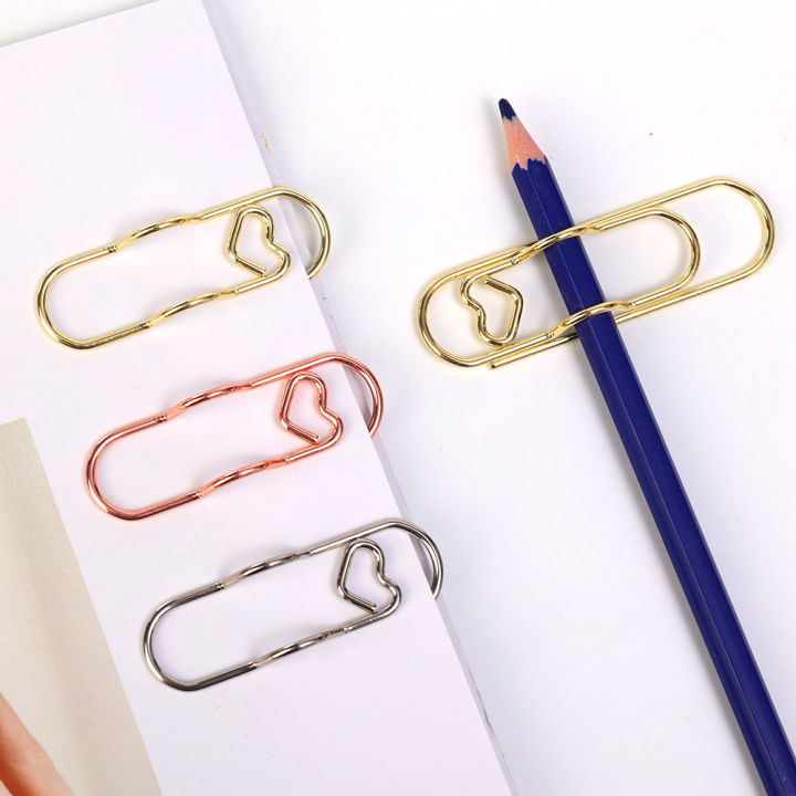 5Pcs/Set Metal Pen Clip Easy To Carry Curve Notebook Pin Pen Holder ...