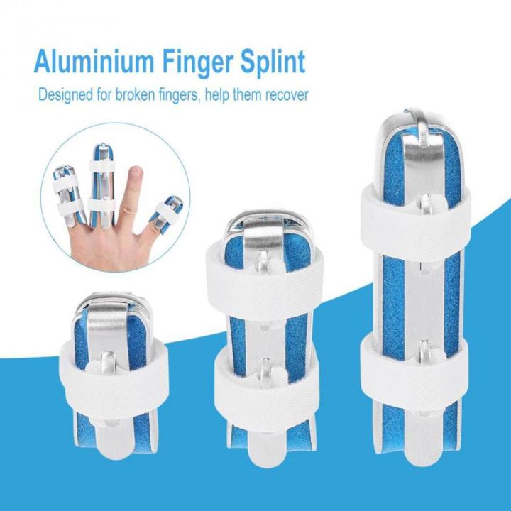 3 Sizes Finger Brace Support Posture Corrector Aluminium Finger Hand ...