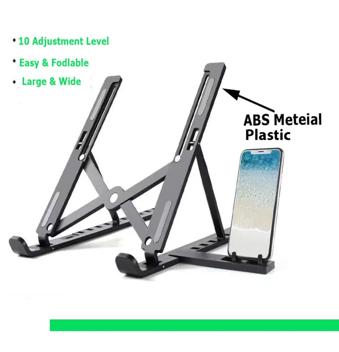 Foldable Plastic Laptop Stand, Large Size Desktop Computer Laptop Stand ...
