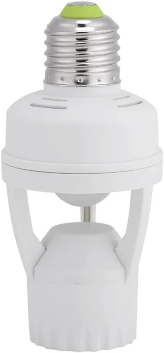 PIR Motion Sensor Light Socket, E27 Screw Light Bulb Holder LED PIR ...