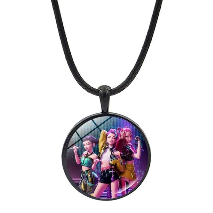 Fan Gift Anime Film Rumi Zoey Mira K Pop Demon Hunters Necklace Leather ...