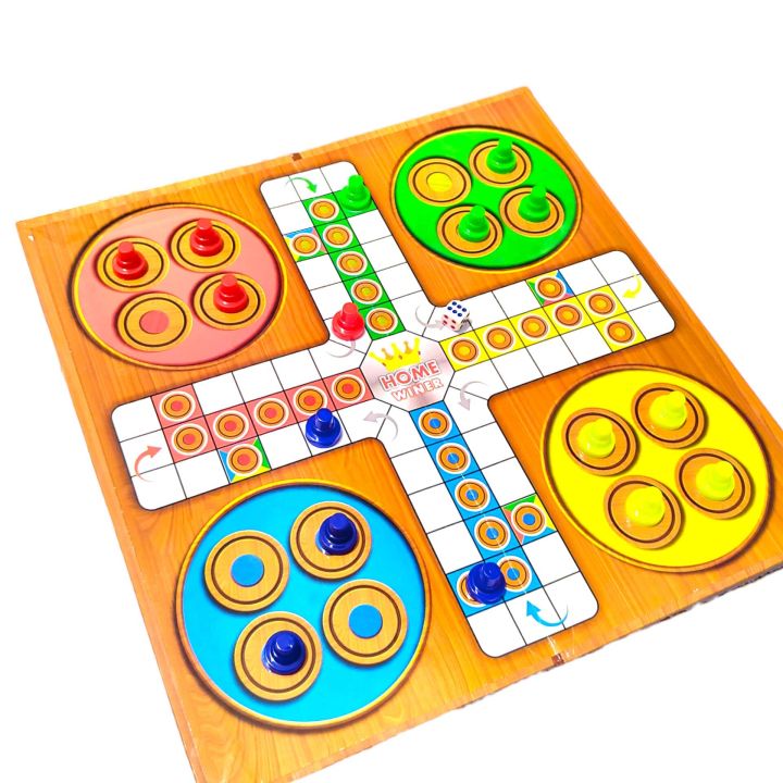 2 in 1 Wooden board Ludo Game & Snack N Ladder Board | Daraz.pk