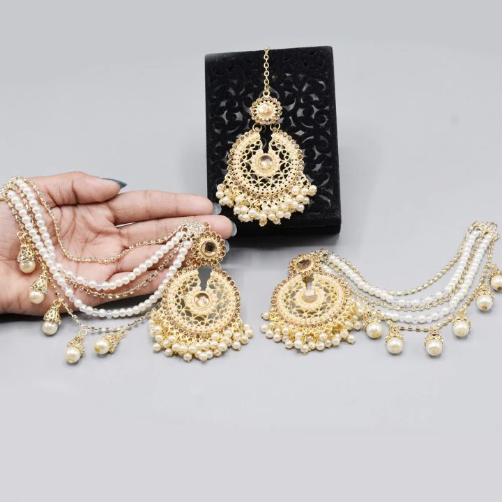 Function Wear Sahara Earring With Maang Tikka Set | Daraz.pk