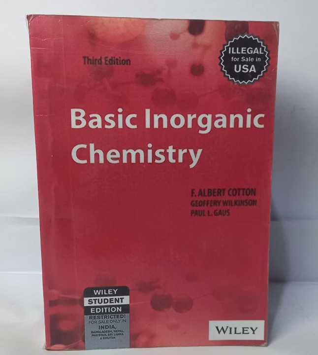 Basic Inorganic Chemistry third edition by F. Albert Cotton , Geoffrey ...
